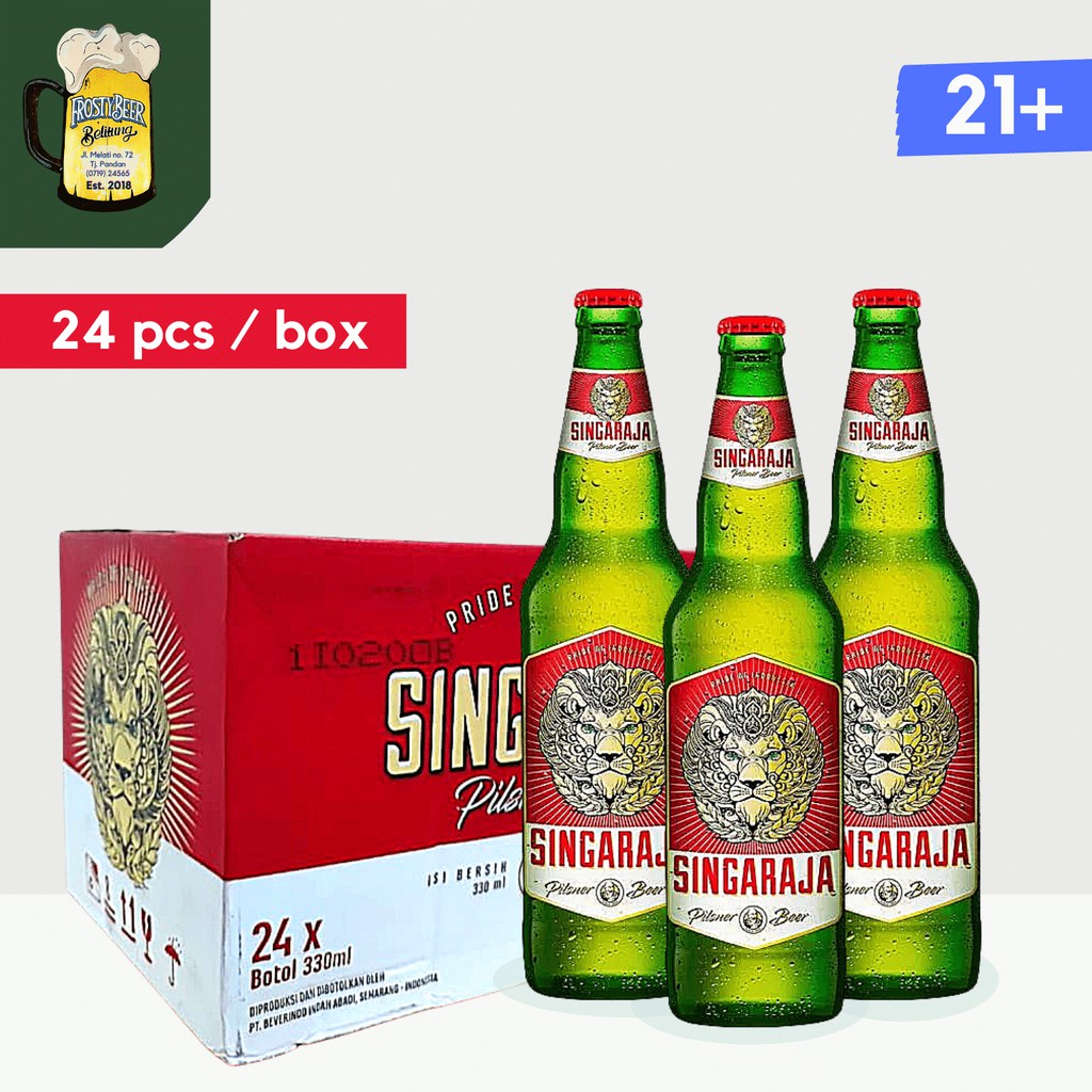 Jual Singaraja Beer 4.8% 330 ml Bottle - Bir Singaraja Botol isi 24 per ...