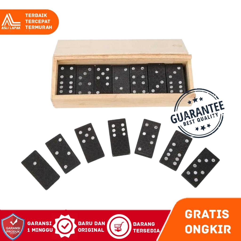 Jual Mainan Kartu Remi Gaple Kartu Domino Dadu Board Game Unik Kayu ...