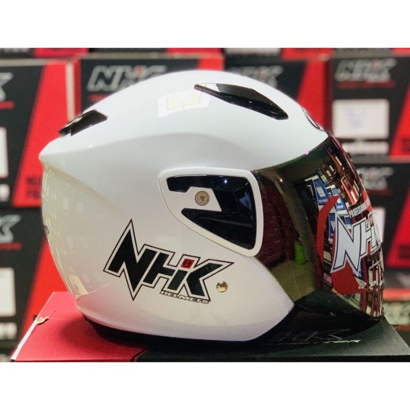 Jual HELM NHK R7 SOLID Putih - HELM NHK R7 | Shopee Indonesia