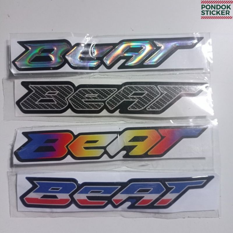 Jual Sticker Emblem Timbul Logo tulisan Beat Berkualitas | Shopee Indonesia