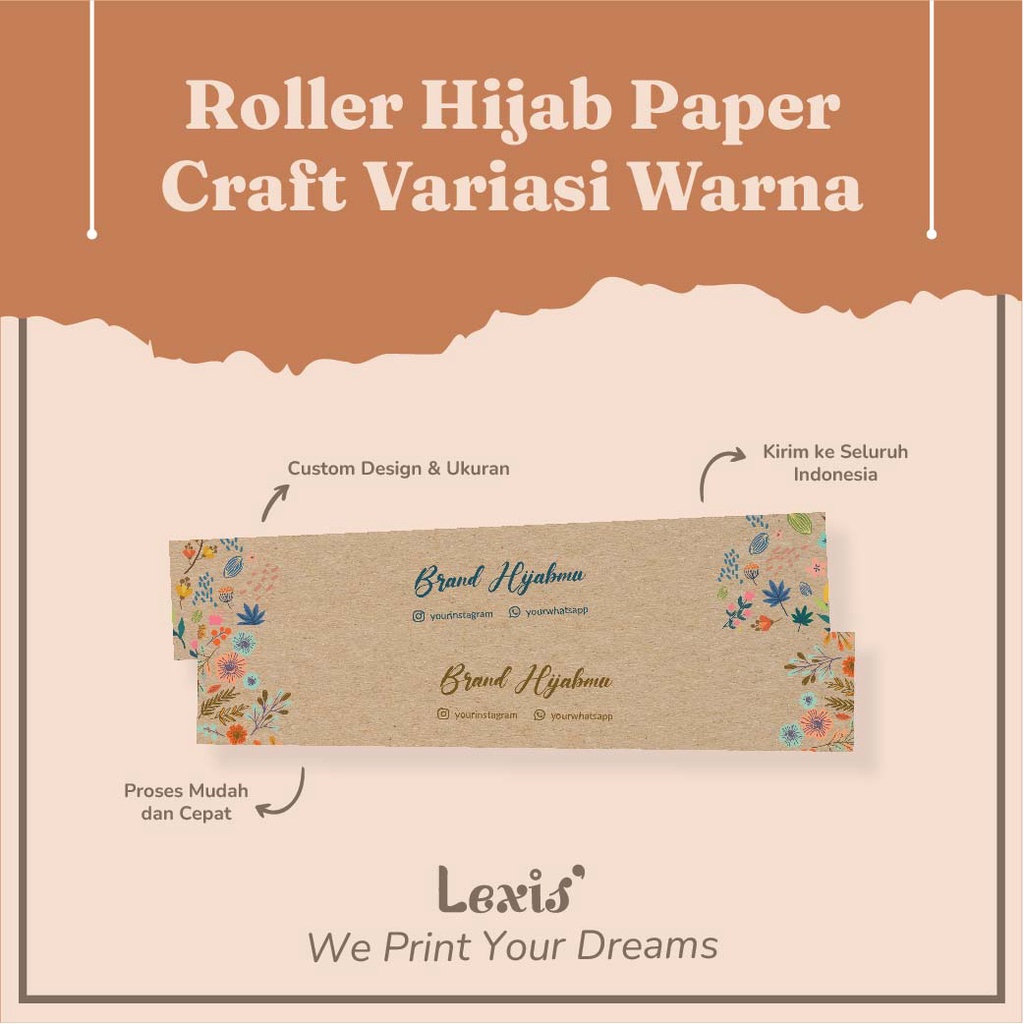 Jual CETAK ROLL HIJAB PAPER CRAFT / PAPER CRAFT VARIASI WARNA / ROLLER ...