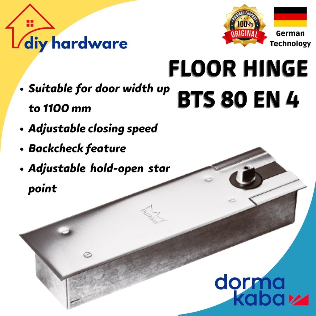 Jual Dorma Floor Hinge BTS80 EN4 HO dormakaba BTS 80 EN 4 Hold Open ...