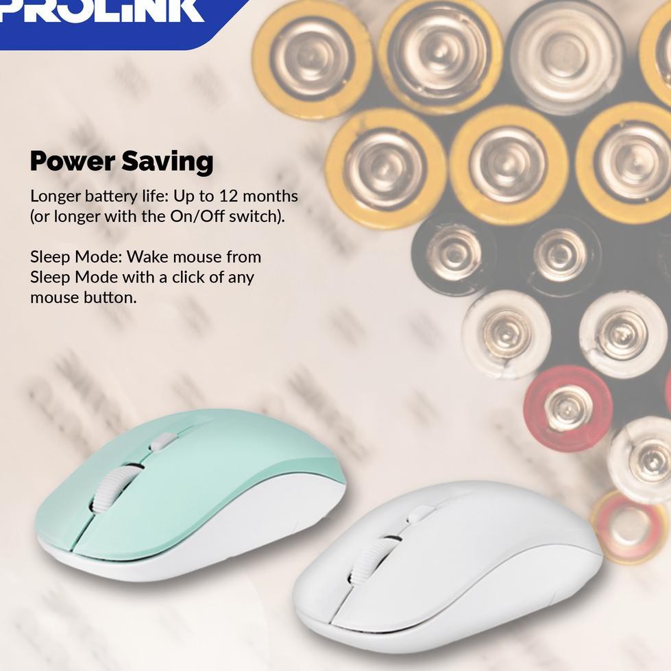 Jual PROLiNK Wireless Mouse 800 - 1600 Dpi 4 Button 2.4Ghz energy saver ...
