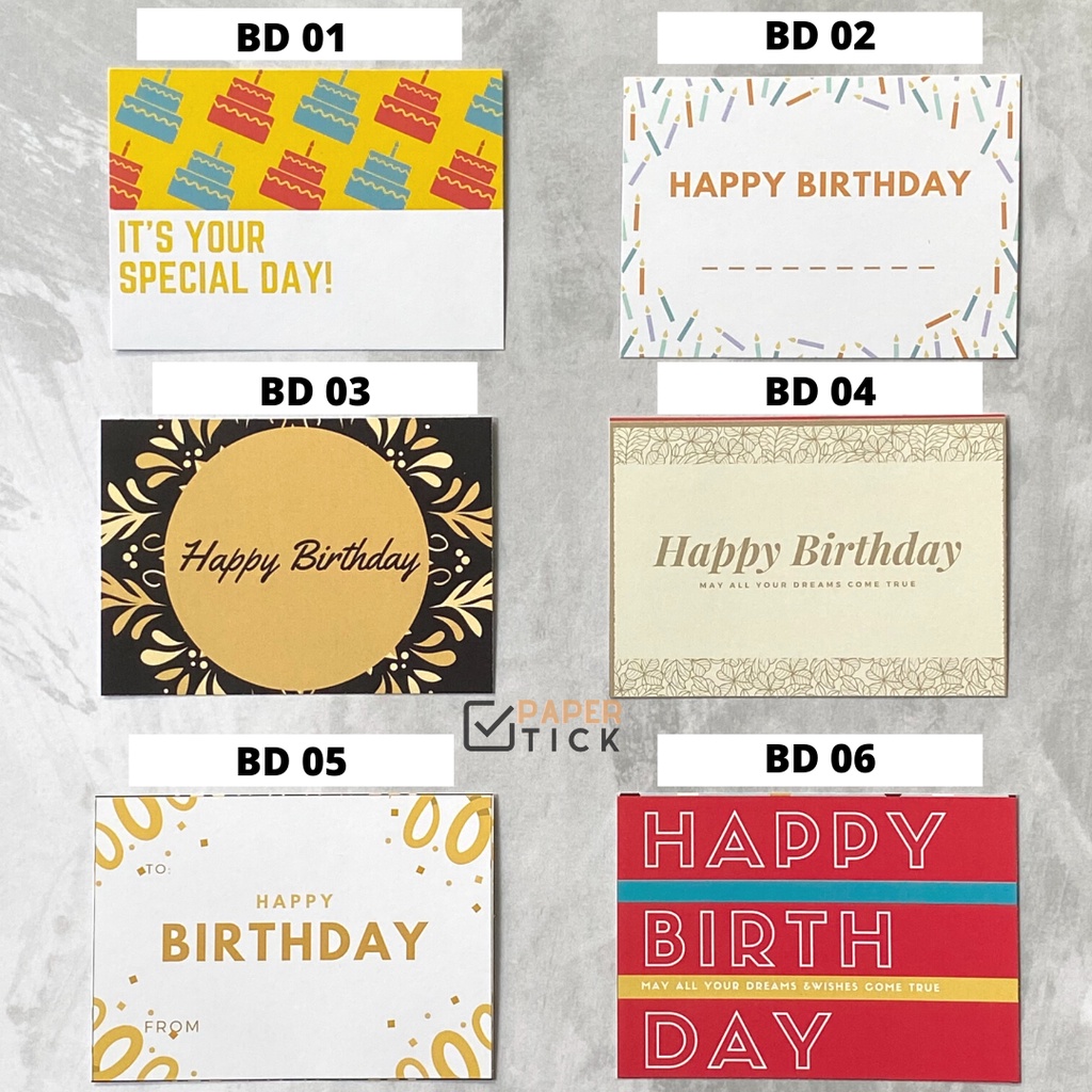 Jual Birthday Kartu Ucapan Ulang Tahun Birthday Graduation Hangtag ...