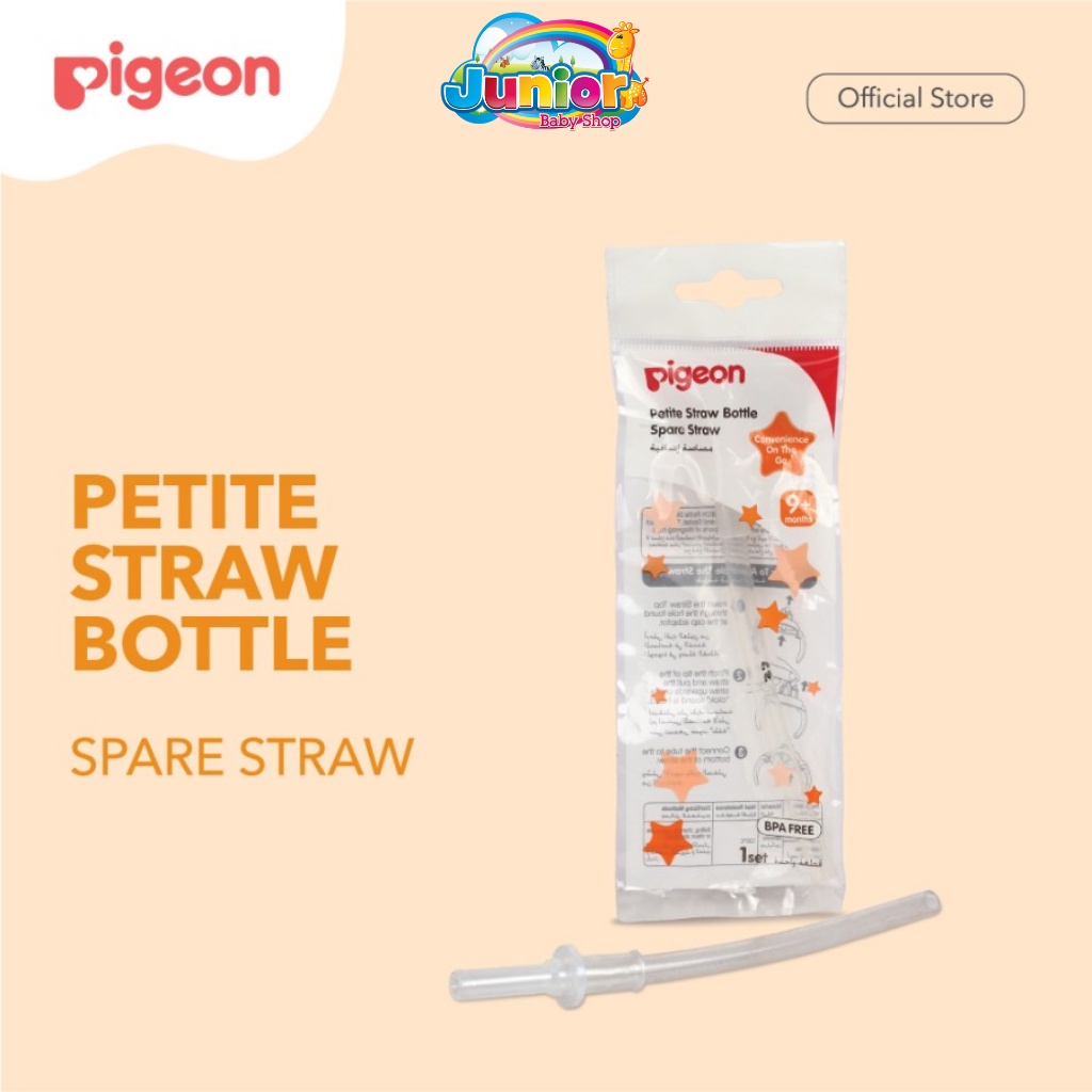Jual Pigeon Petite Straw Bottle Spare Straw - Set Sedotan Bayi | Shopee ...