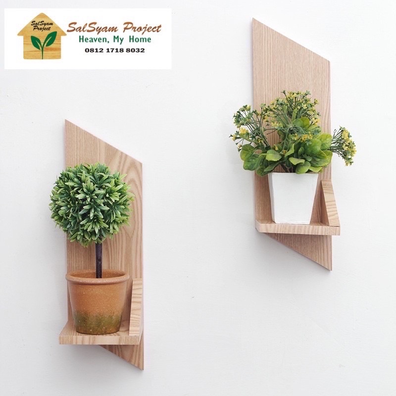 Jual Rak Dinding Unik Jajaran Genjang Kaktus sukulen tanaman Bunga ...