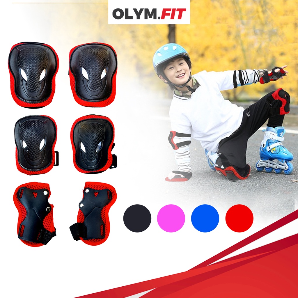 Jual Pelindung Lutut dan Siku Anak Dekker Protector Gear Helmet Sepeda ...
