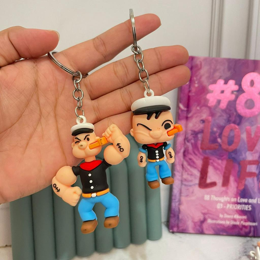 Jual Gantungan Kunci Popeye Cute Lucu / Keychain Popeye Best Quality ...
