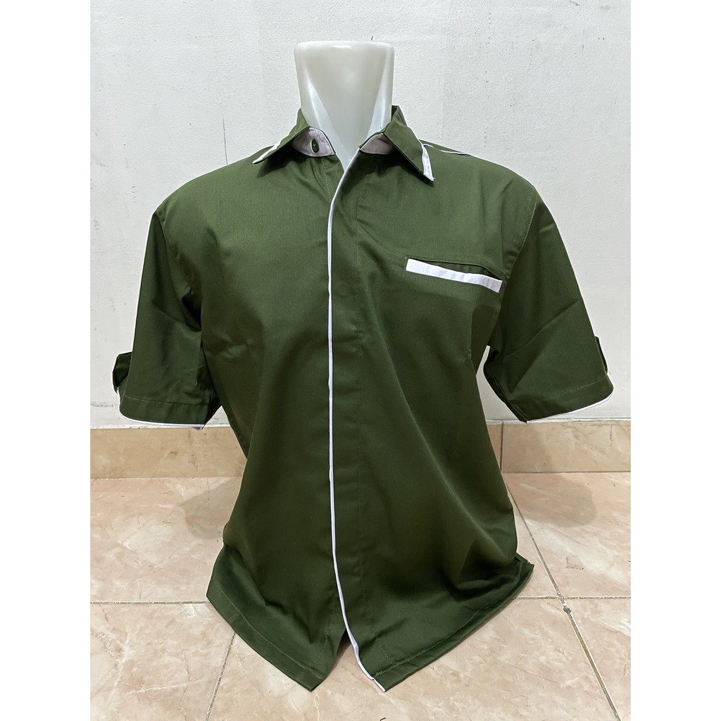 Jual SERAGAM KOMBINASI, KEMEJA SERAGAM, BAJU KERJA, SERAGAM DRILL, BAJU ...