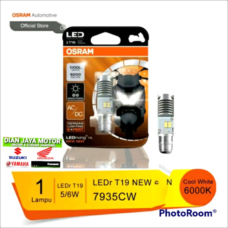 Jual (Osram) BOHLAM LED T19 BEBEK DAN MATIC AC/DC OSRAM WHITE MIO.BEAT.VARIO JUPITER VEGA SAMSH ...