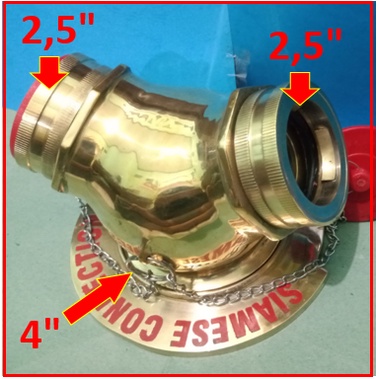 Jual Siamese connection 4 inchi x 2,5 inchi x 2,5 inchi machino ...