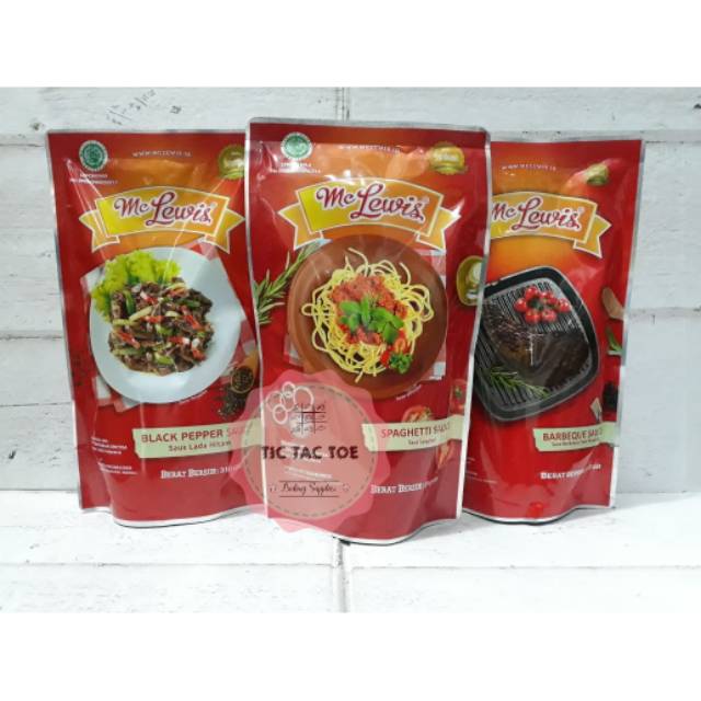 Jual Saus McLewis - Spaghetti, Barbeque/bbq, Blackpaper 310gr | Shopee ...