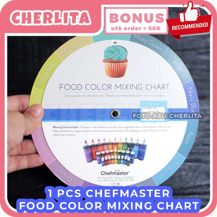 Jual Chefmaster Food Color Mixing Chart Panduan Campuran Warna Kue ...
