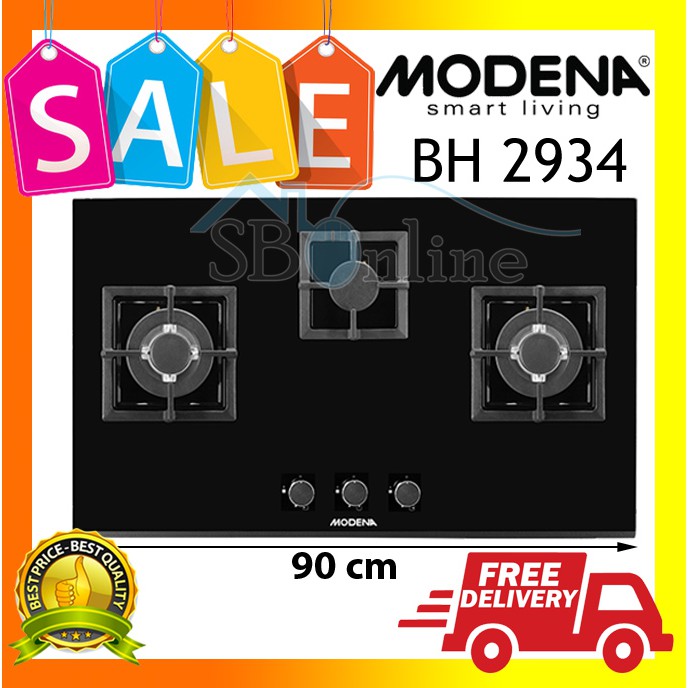 Jual MODENA Gas Hob 90 cm 3 Tungku - BH 2934 | Shopee Indonesia