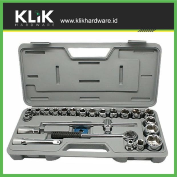 Jual KTP Kunci Shock Sock Sok Set 25 Pcs Ukuran BESAR 1/2 Inch 8 - 32 mm Motor Mobil | Shopee ...