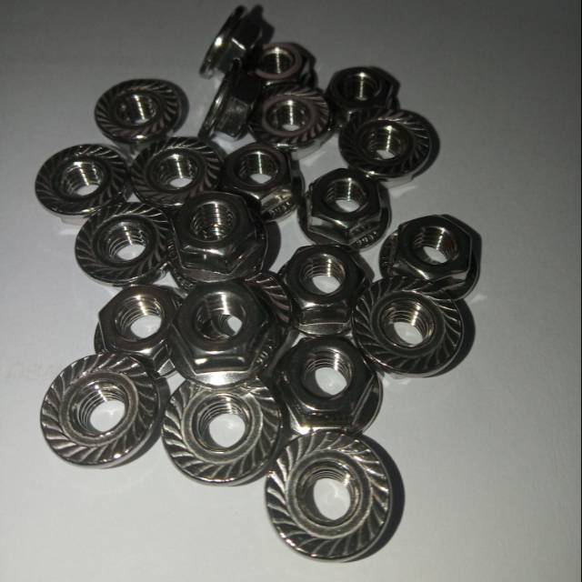 Jual Mur flange M6 Stainless 304 | Shopee Indonesia