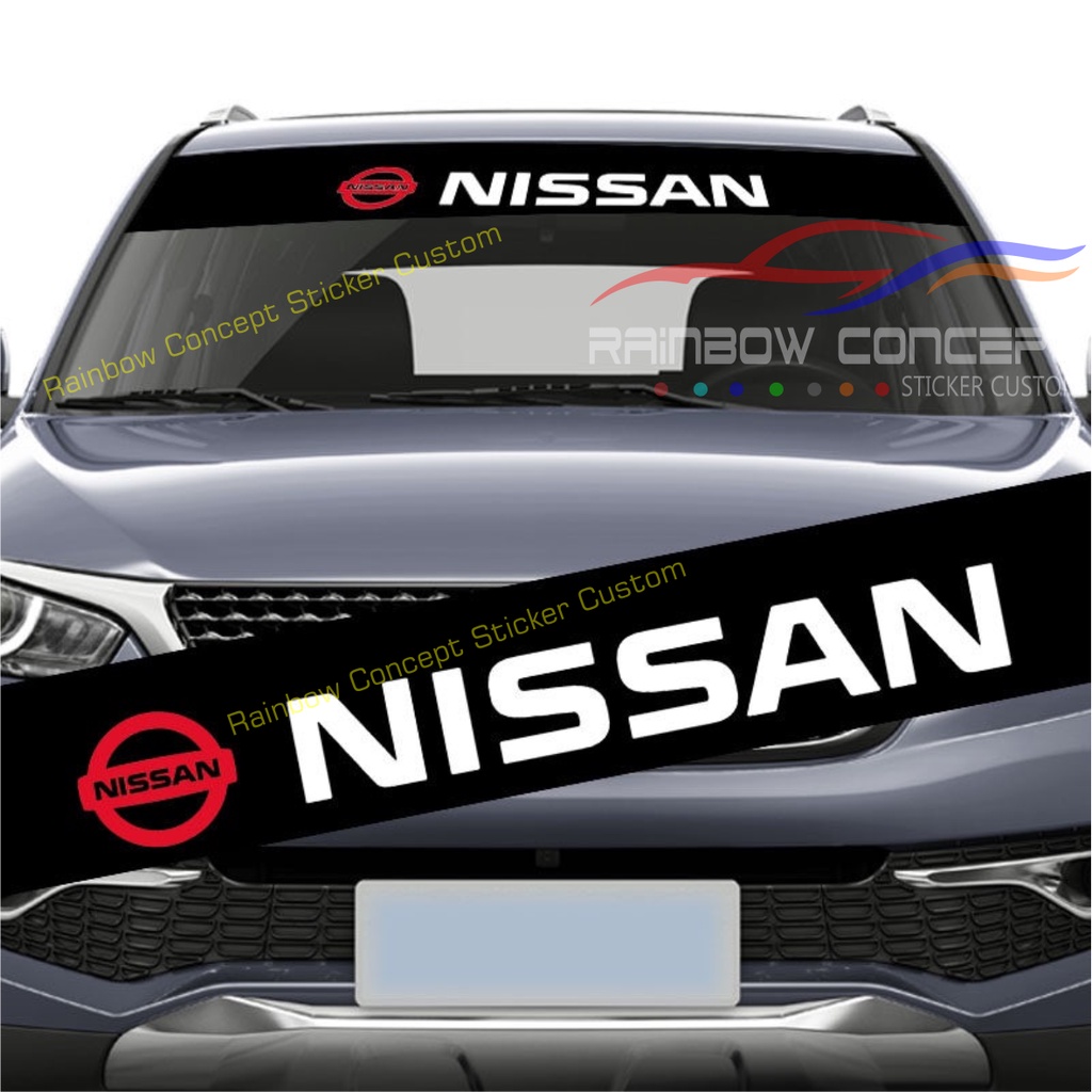 Jual sticker kaca depan mobil nissan livina evalia sunny serena xtrail ...