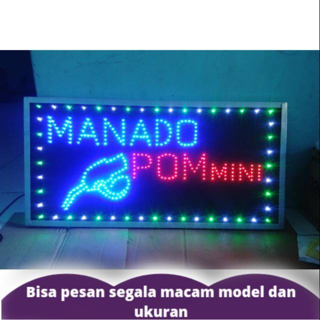Jual Outdoor led sign / tulisan led outdor pom mini gede gambar Murah ...