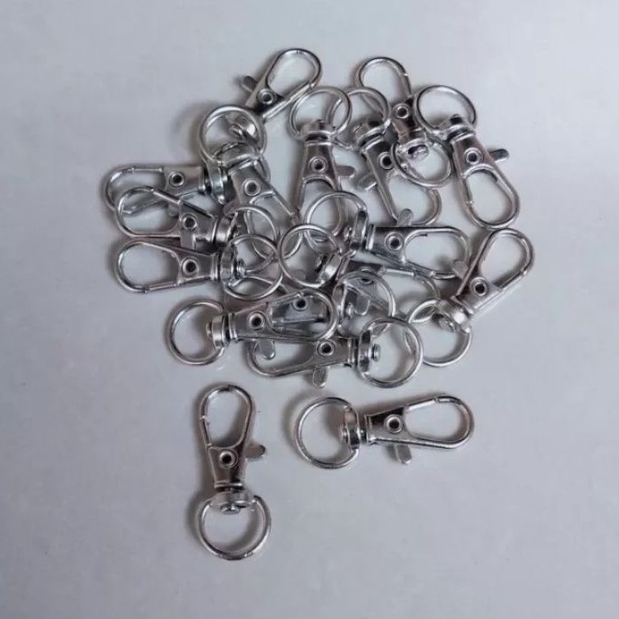 Jual kait tas/dompet 1cm chrome/putih per lusin(12 biji) | Shopee Indonesia