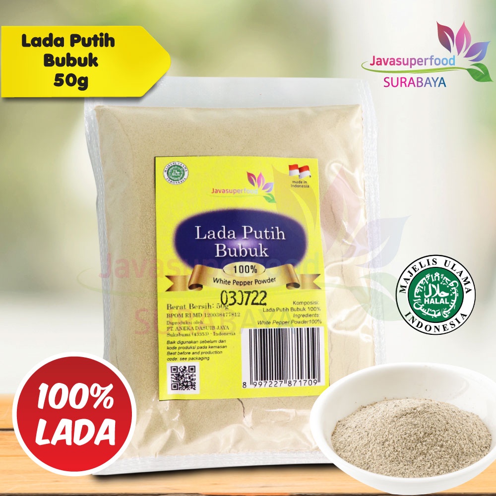 Jual LADA PUTIH BUBUK / WHITE PEPPER POWDER 50G | Shopee Indonesia