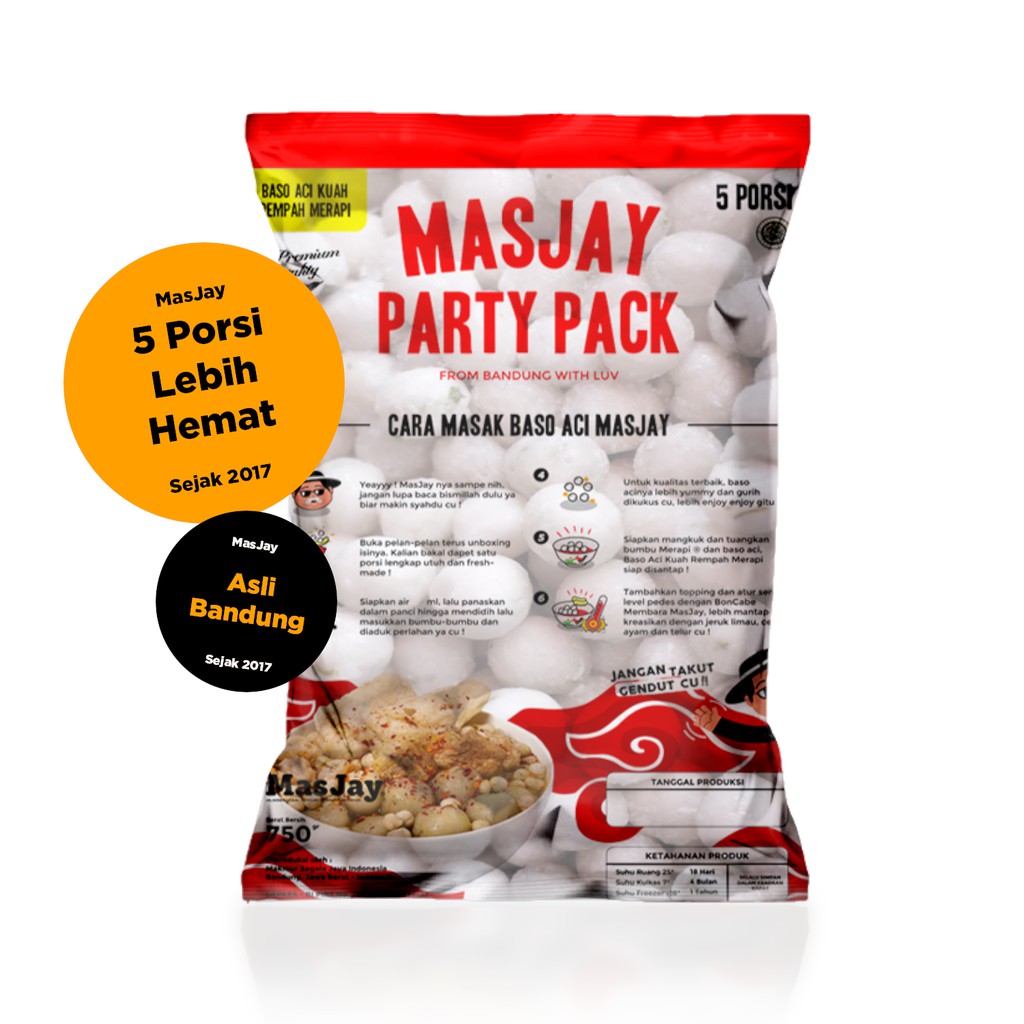 Jual MASJAY Family Pack Baso Aci Bumbu Merapi (Isi 5 Porsi) | Shopee ...