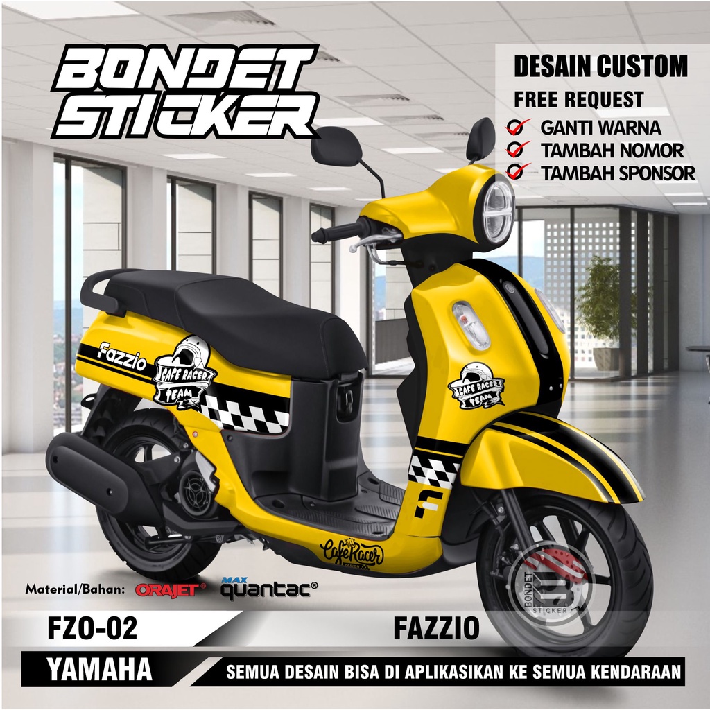 Jual STICKER MOTOR - DECAL YAMAHA FAZZIO FULL BODY KODE FZO-02 | Shopee ...