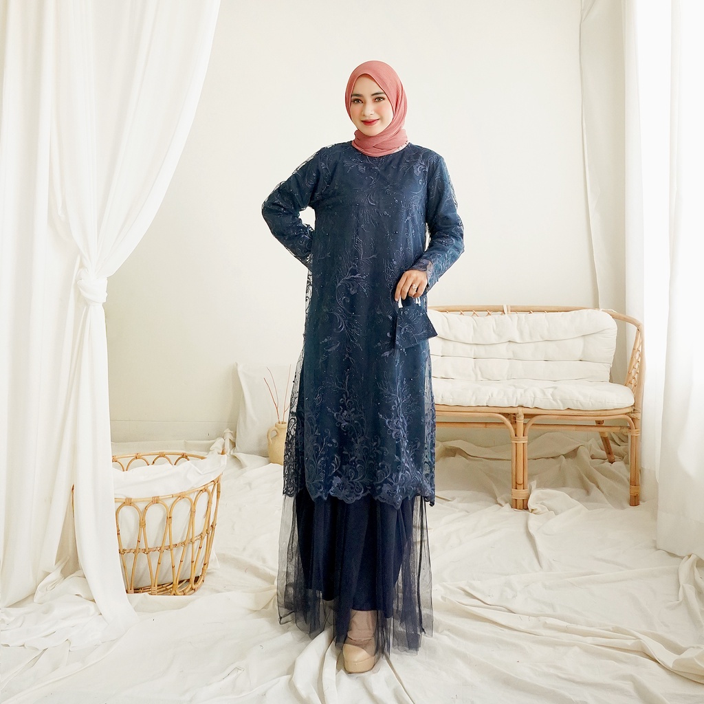 Jual Dress kondangan / Dress Bridesmaid / Kebaya Modern / Gamis Pesta GERALDINE Tile | Shopee ...