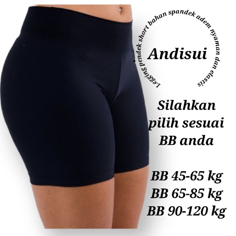 Jual Celana Legging Pendek Super Jumbo Short Strit Polos Big Size L ...