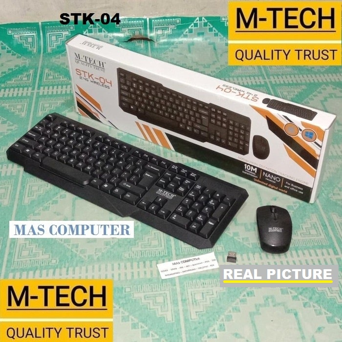 Jual M-Tech Keyboard Wireless STK 04 Keyboard + Mouse Wireless Combo ...