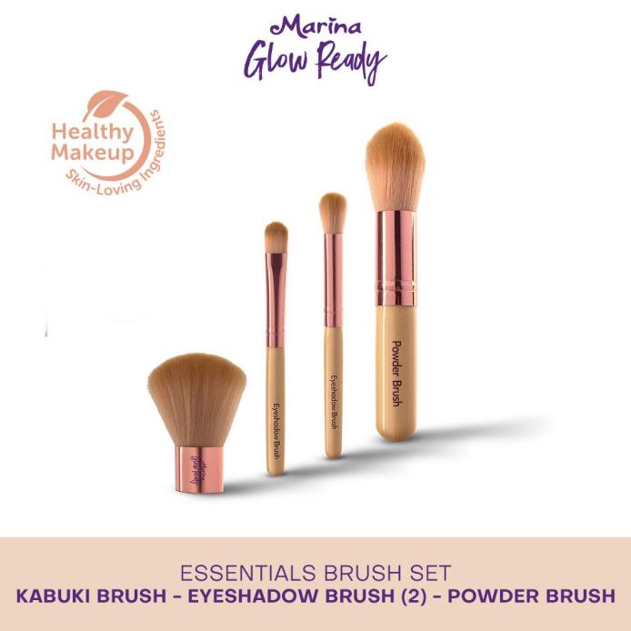 Jual Marina Glow Ready Brush Set | Shopee Indonesia