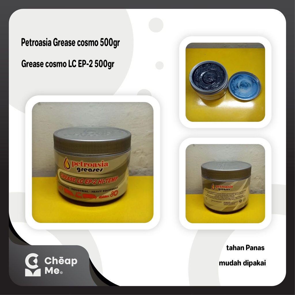 Jual GEMUK GREASE COSMO LC EP2 HIGH TEMP 500GR PETROASIA / GREASE COSMO ...