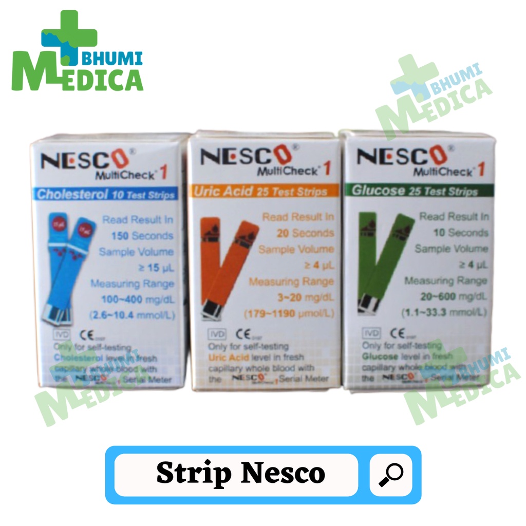Jual Nesco Strip Gula Darah Strip Asam Urat Strip Kolesterol Stick ...