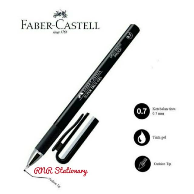 Jual Faber-castell Super True Gel 0.7mm Black Ink (549199) / Pulpen Gel Faber-Castell / Pulpen ...
