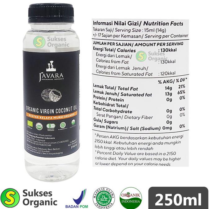Jual Virgin Coconut Oil/VCO/Minyak Kelapa | Javara | 250ml | Shopee ...
