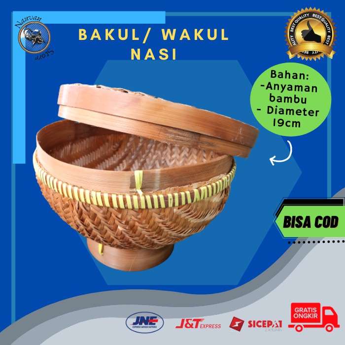 Jual Wakul Nasi Bambu Bakul Nasi Anyaman Bambu Tempat Nasi Tradisional ...