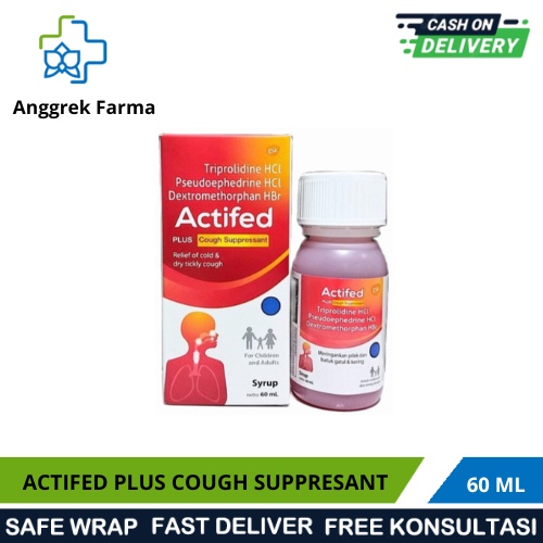 Jual ACTIFED PLUS COUGH SUPPRESANT/ACTIFED MERAH/OBAT BATUK KERING DAN ...