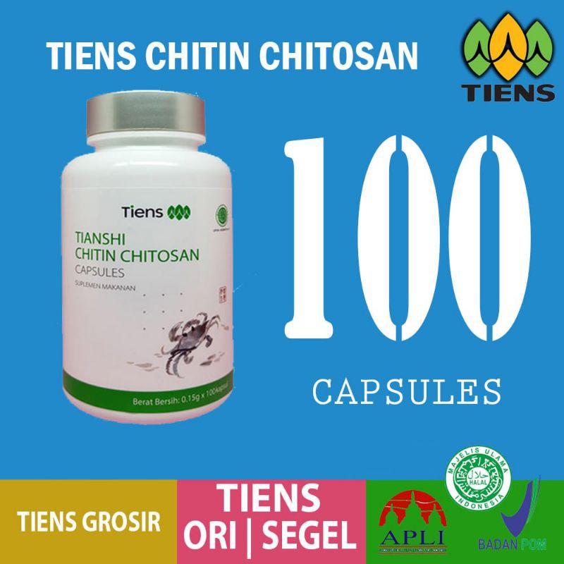 Jual Tiens chitin chitosan capsules(0,15g x 100capsules/botol) | Shopee ...