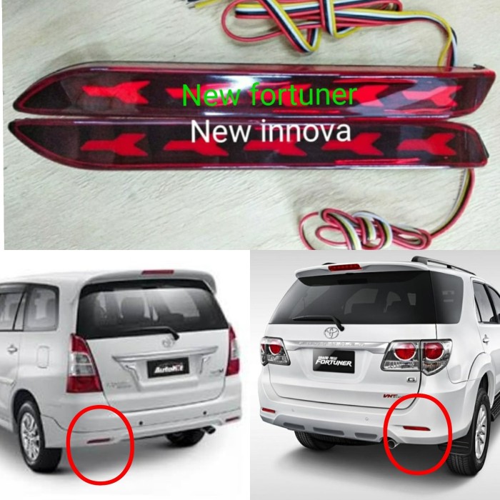 Jual Lampu reflektor bumper belakang toyota grand fortuner 2009 sampai ...