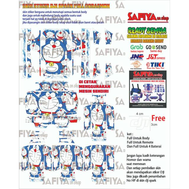 Jual SKIN DJI SPARK DORAEMON | Shopee Indonesia