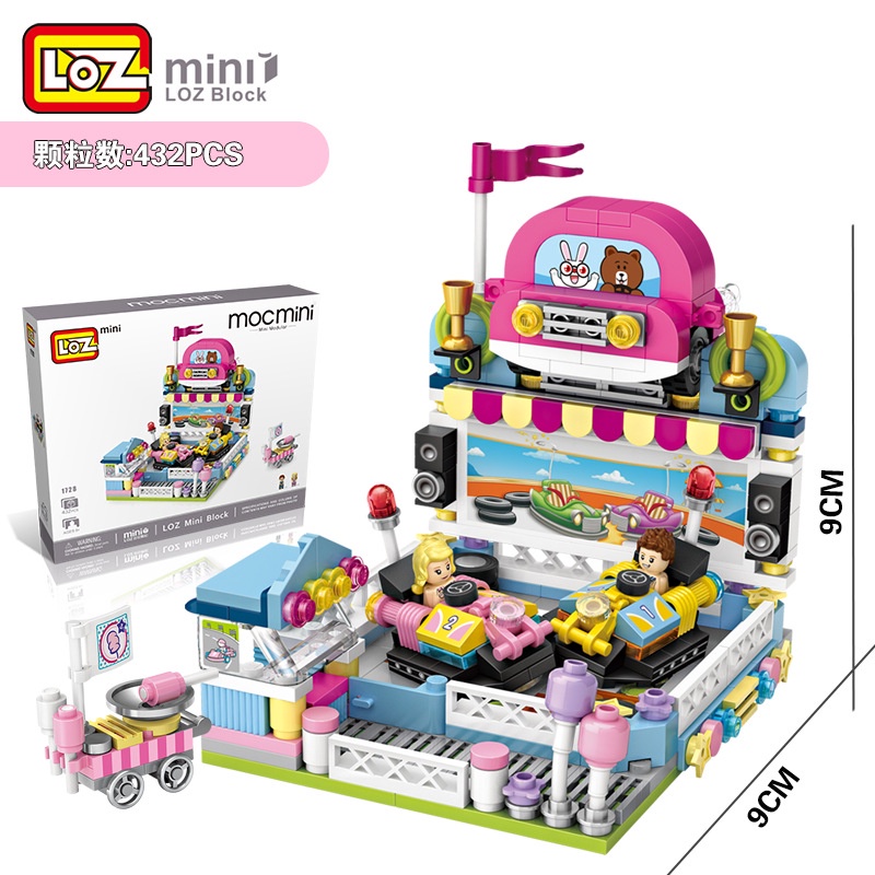 Jual LOZ Moc Mini ( BUMPER CAR) 1728 Amusement Ride Building Block ...