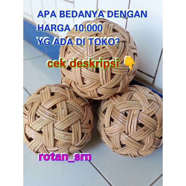 Jual Bola Takraw Rotan Asli Premium Diameter 13 CM Bahan Asli Premium ...