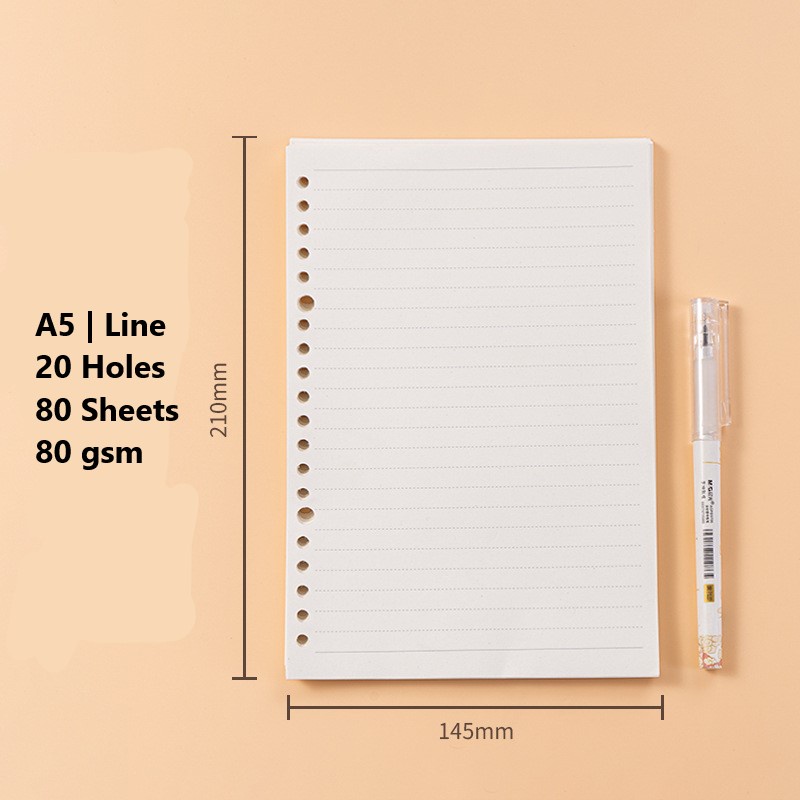 Jual Loose Leaf Refill / Isi Ulang Binder A5 & B5 Motif - ( 80 Lembar ) | Shopee Indonesia