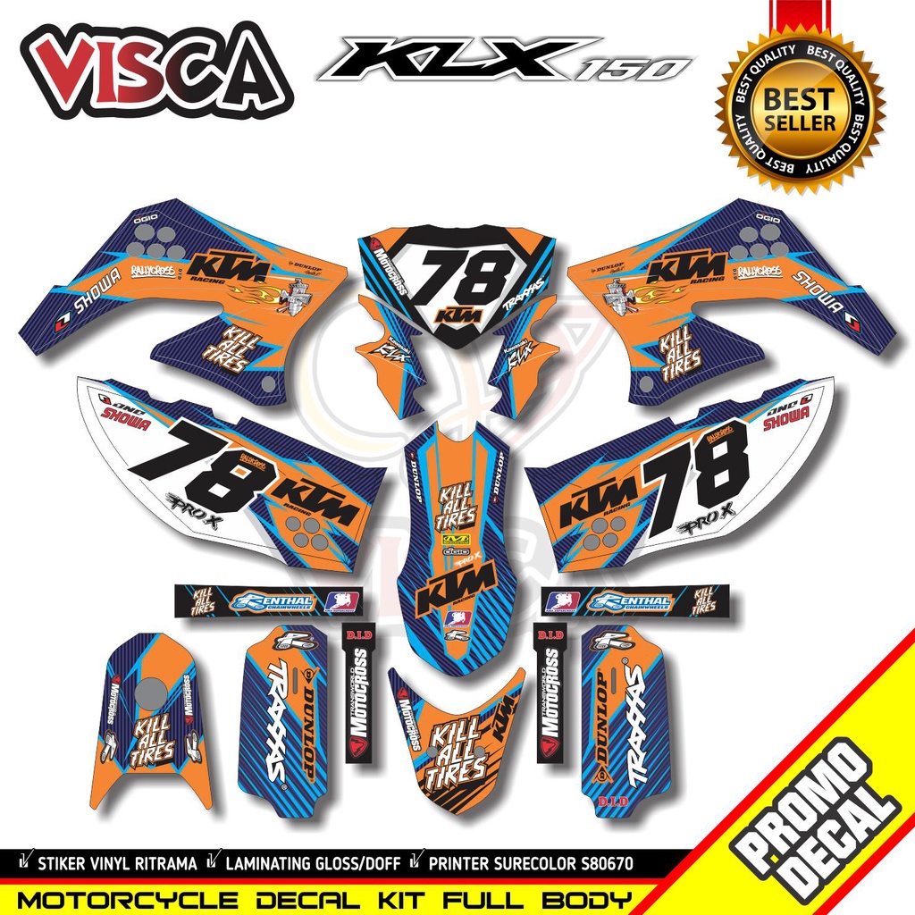 Jual Stiker Klx 150 S Decal Klx Stiker Klx Decal Klx Hologram decal klx ...