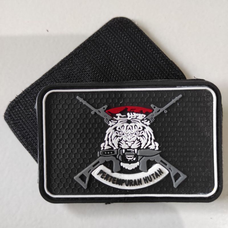 Jual patch rubber logo pertempuran hutan/patch rubber tni/tempelan ...