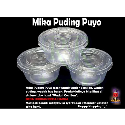 Jual MIKA PUDDING PUYO CUP PUDING + TUTUP BENING MIKA JELLY AGER 50 pcs ...