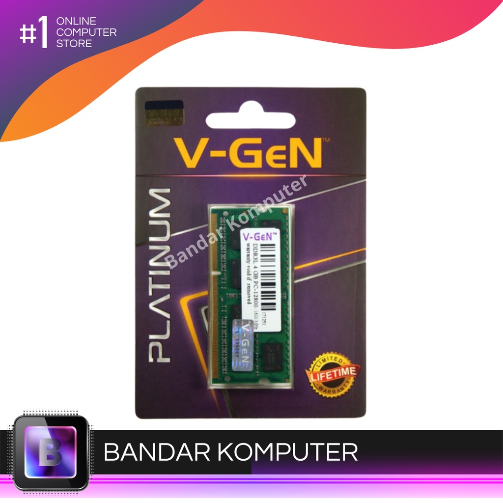 Jual V-GEN DDR3 4GB PC-10600/12800 SODIMM PLATINUM | Shopee Indonesia