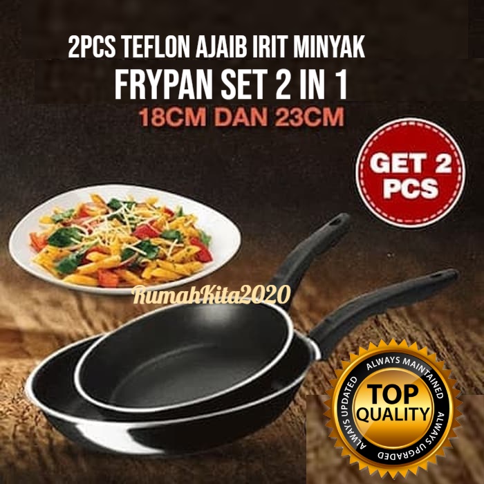 Jual Teflon 2 PCS Fray Pan Set Non Stick Panci anti lengket Wajan Anti ...