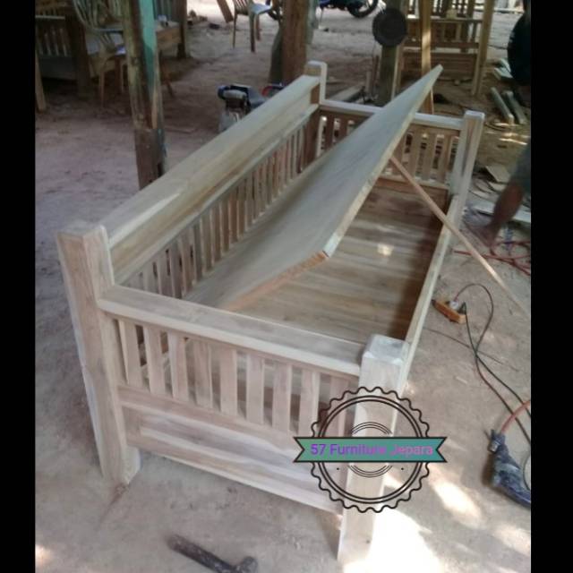 Jual Kursi bangku model peti kayu jati - bale bale panjang daybed unik ...