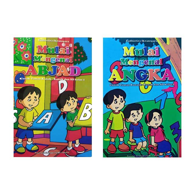 Jual 2 seri Buku Mulai mengenal abjad dan angka aktivitas tk menebalkan ...