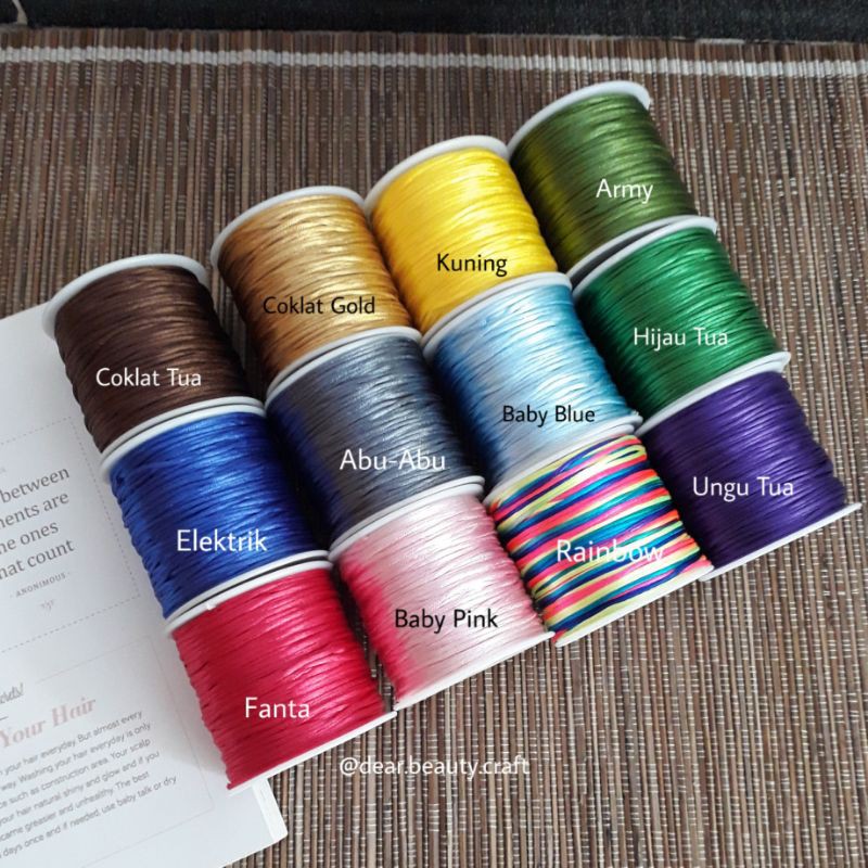 Jual Tali satin 1mm - Tali Macrame Silk 1mm - Tali Gelang - Etalase 2 ...